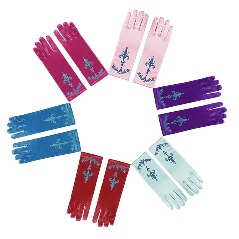 SBX346 Parties Long Coronation 24cm Children Elsa Gloves Princess ...