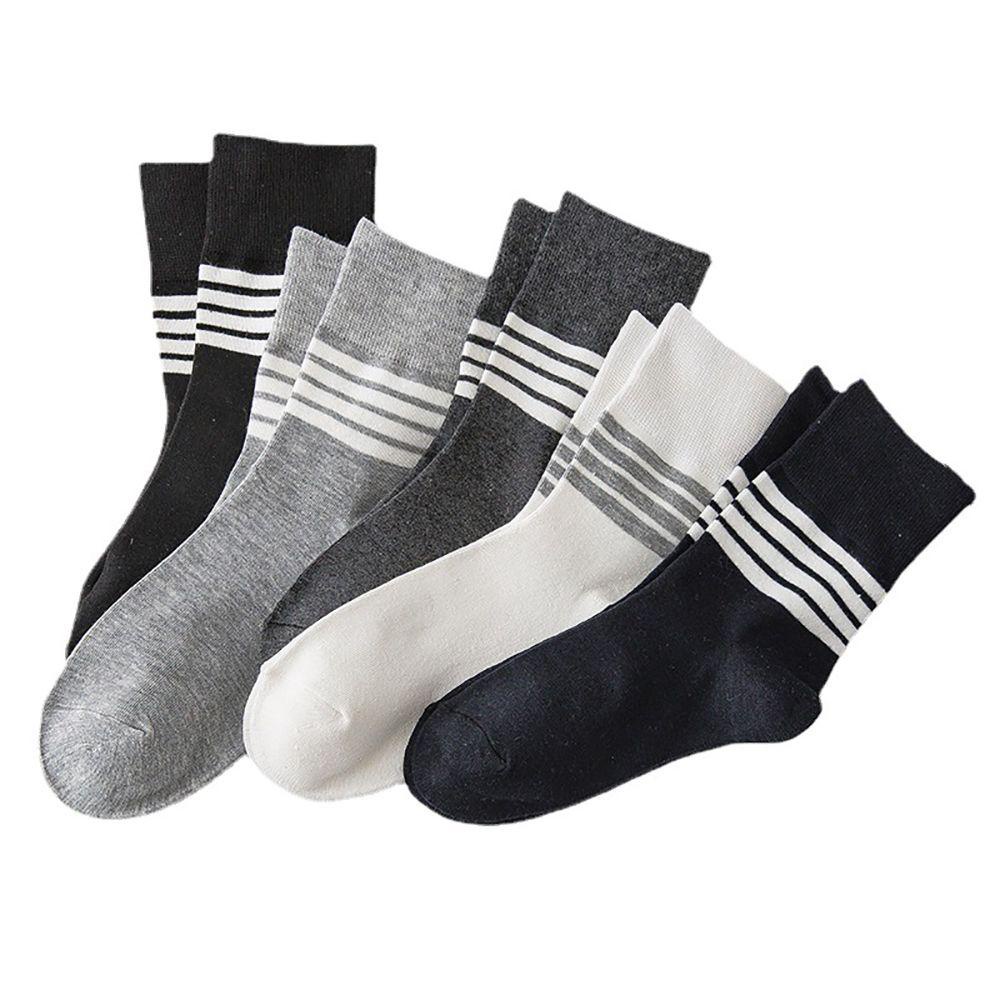 QUINTON Retro Middle Tube Socks Casual Men Hosiery Stripes Socks Sport ...