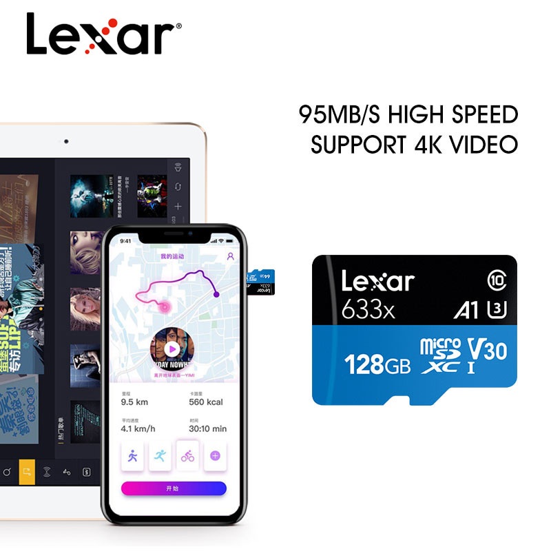 Original Lexar 128GB MicroSD Card 256GB Memory Card 32GB 64GB 512GB ...
