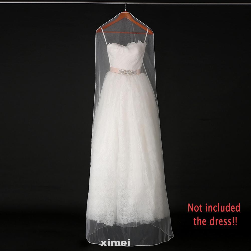 Reusable Simple Transparent Wedding Dress Protection Cap Clothes Guard ...