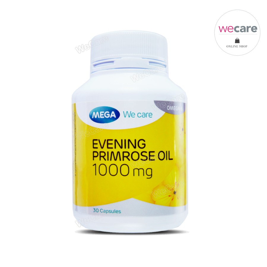 Mega Evening Primrose Oil 1000มก 30เม็ด เมก้า วีแคร์ ลดอาการวัยทอง ผิว ...