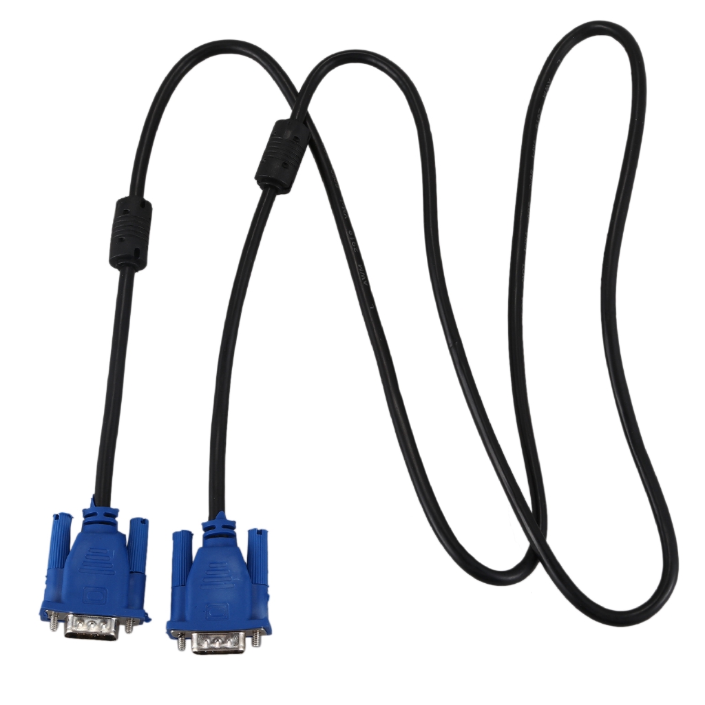 สายไฟเคเบิ้ล vga 15 pins male to male plug สีดําสีฟ้า 1 . 5 ม ...