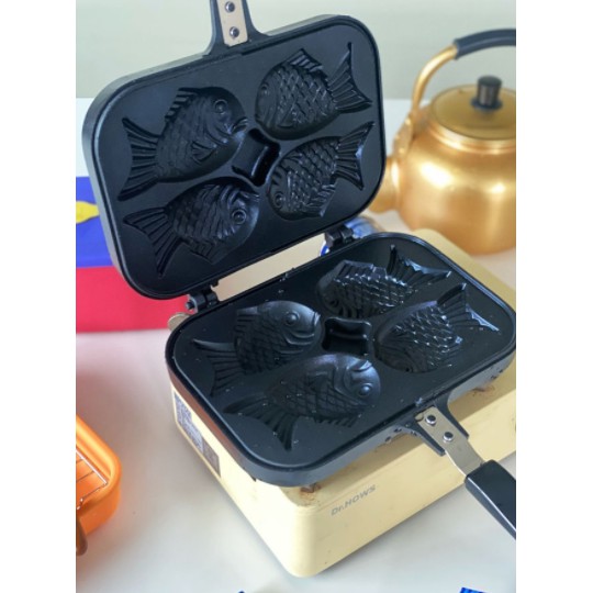 [Made in Korea] Fish Shape Waffle maker grill Pan Korean traditional ...