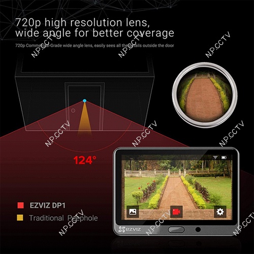EZVIZ Wire-Free Smart Door Viewer and Video Doorbell รุ่น DP1 (CS-DP1 ...