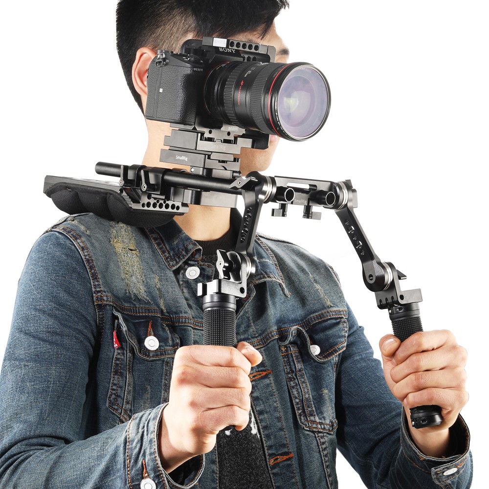 SmallRig Rosette Handle Kit (Cheese Short Arm) Video Shoulder Rig For ...