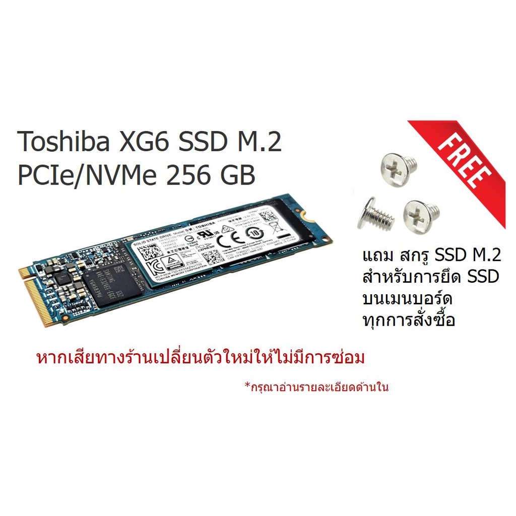 SSD M2 Toshiba XG6 KXG60ZNV256G M.2 2280 NVMe 256GB - methaot - ThaiPick