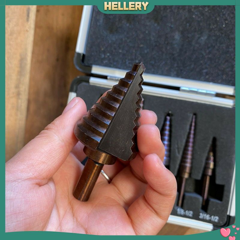[HELLERY]5pcs Multi-Step Drill Bit High Speed Steel Cone Drill Hole ...