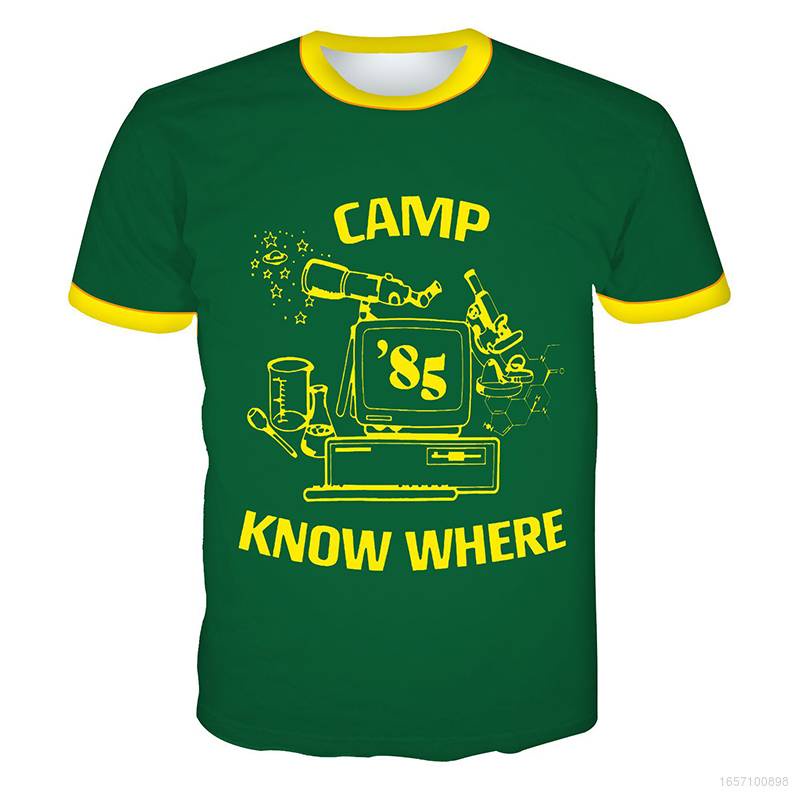 Ellen Stranger Things เสื้อยืดลําลอง แขนสั้น พิมพ์ลายอนิเมะ 3D ทรงหลวม ...