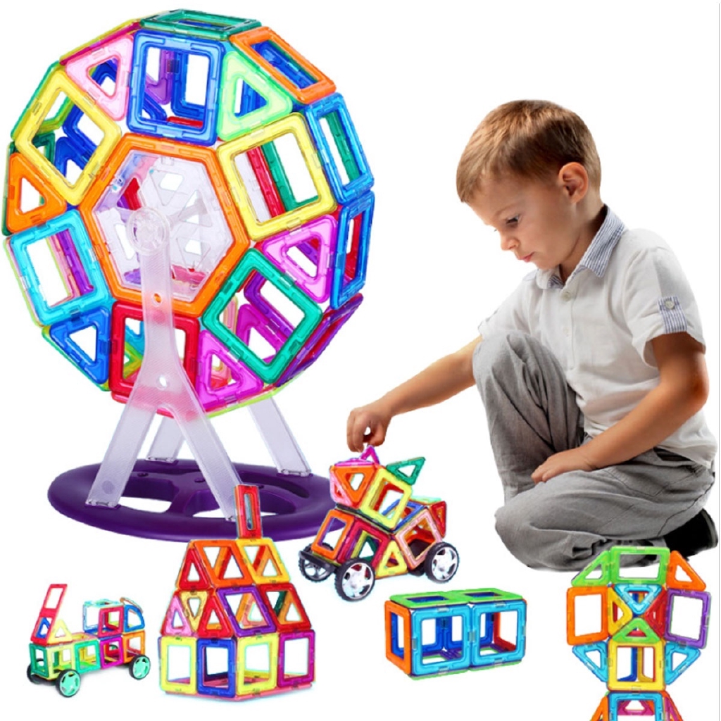 105/55/33Pcs Christmas Gifts DIY Magnetic Building Blocks Cube Collage ...