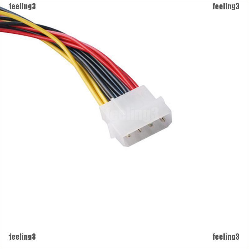 4 pin IDE Molex to 3 Serial ATA SATA Power Splitter Extension Cable ...