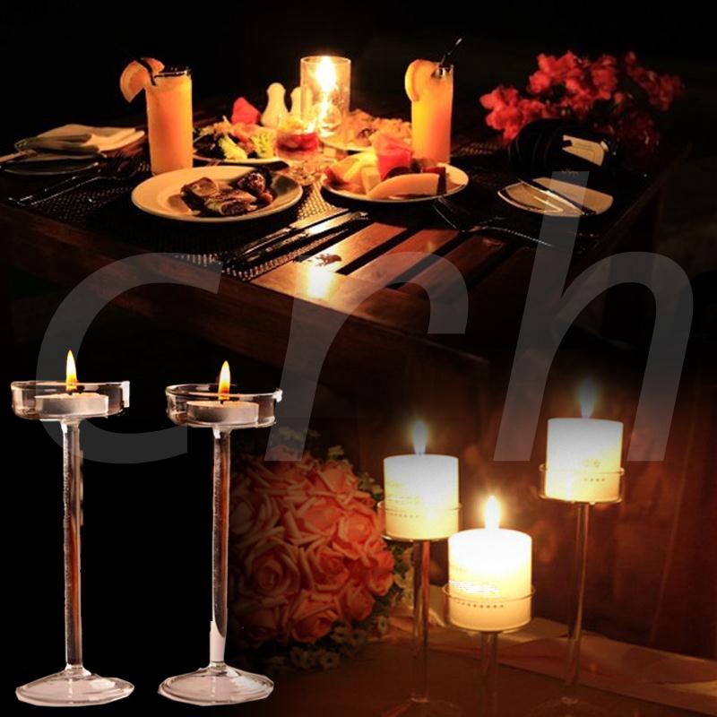 Elegant Romantic Creative Goblet Designed Glass Candle Holder Supplies ...