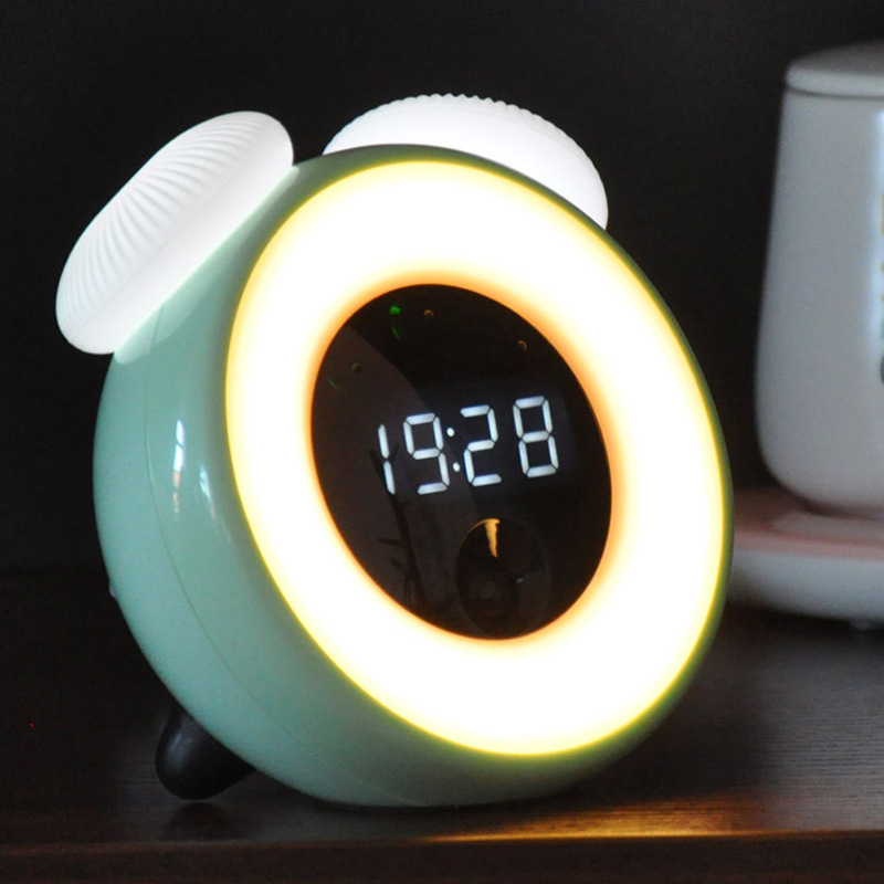 Intelligent Time Sleep Bedroom Bedside Table Lamp Induction Alarm Clock ...