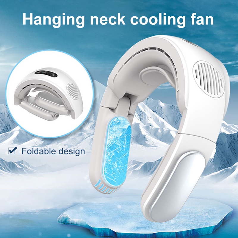 Wearable Mini Air Conditioner Ventilator Portable USB Hanging Neck Fan ...