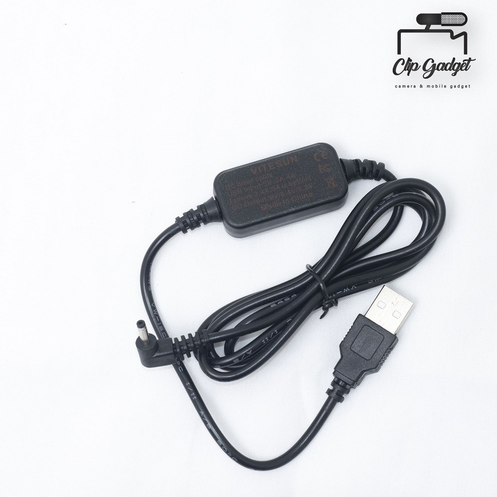 ดัมมี่แบตเตอร์รี่ Eos m50 LP-E12 USB สำหรับเพาเวอร์แบงค์ - clip_gadget - ThaiPick