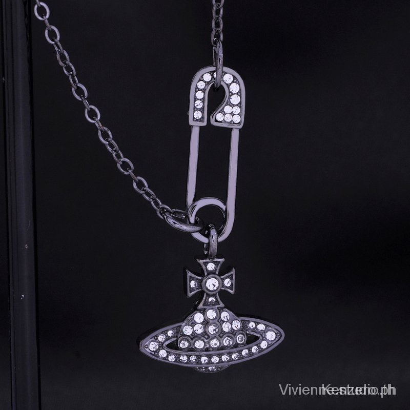 Vivienne ชุดเครื่องประดับ สร้อยข้อมือ สร้อยคอ ต่างหู โซ่โลหะ ประดับมุก ...