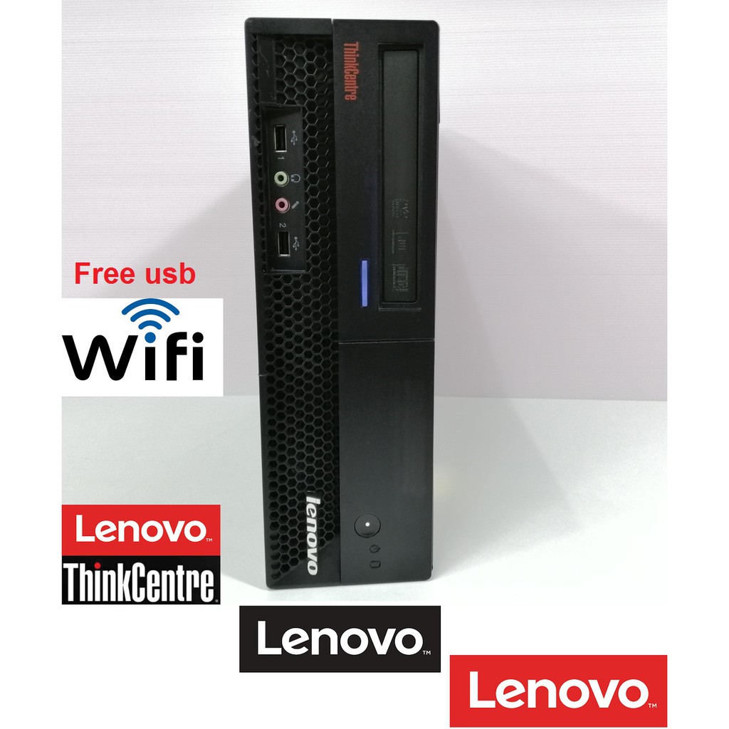 lenovo thinkcentre Intel® Core™2 Duo E8400 3.00GHz RAM 2GB HDD 160GB DVD ฟรี USB WiFi | Shopee ...