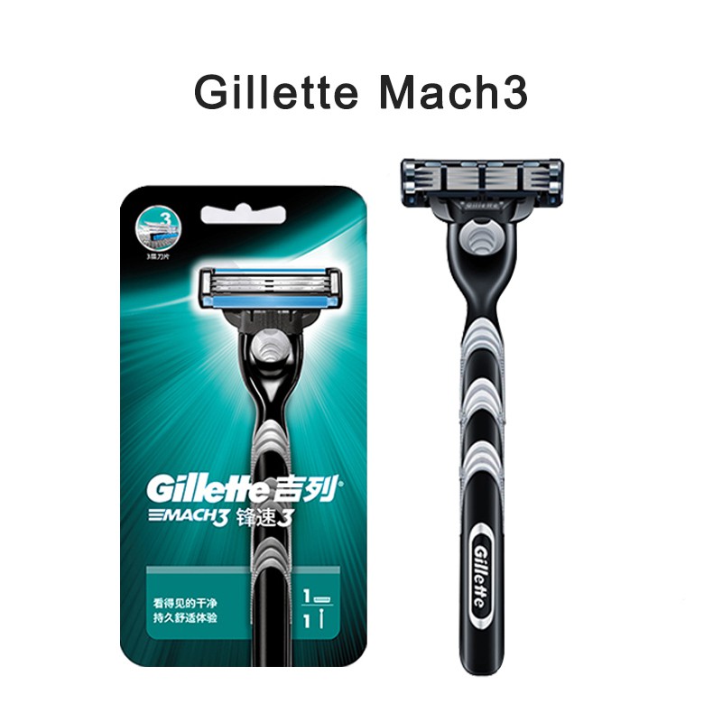 เครื่องโกนหนวด：Razor Blades For Gillette Mach 3 Turbo Men's shaver ...