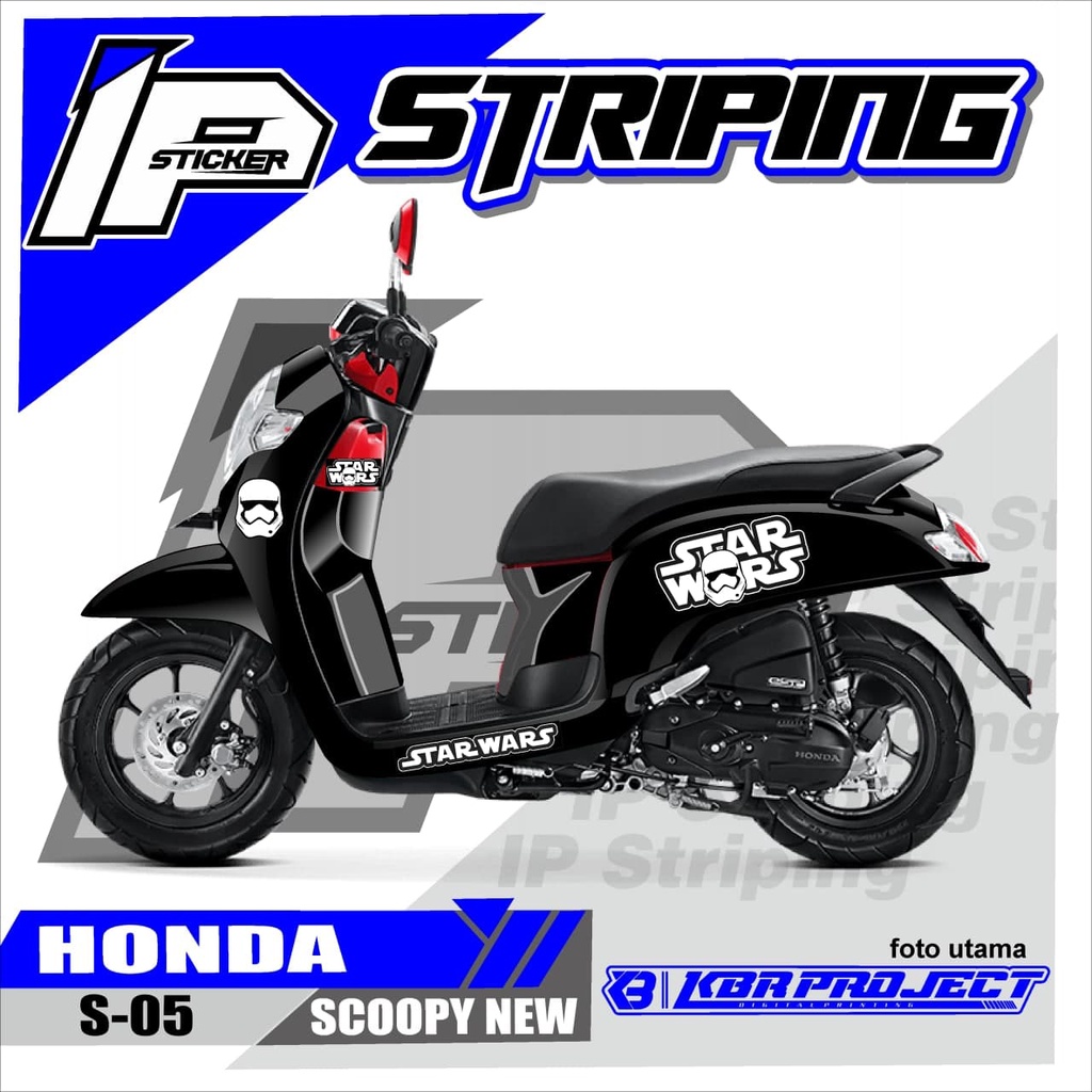 ใหม่ แถบปอก สําหรับ HONDA SCOOPY S-05 IP - ipsticker_striping1.th - ThaiPick