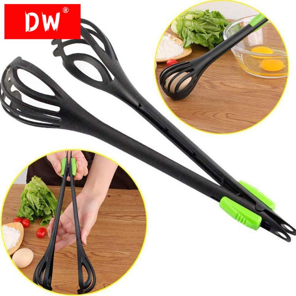 hot 3 in 1 Egg Beater Nylon Food Tongs Egg Whisk Multifunctional Nylon ...