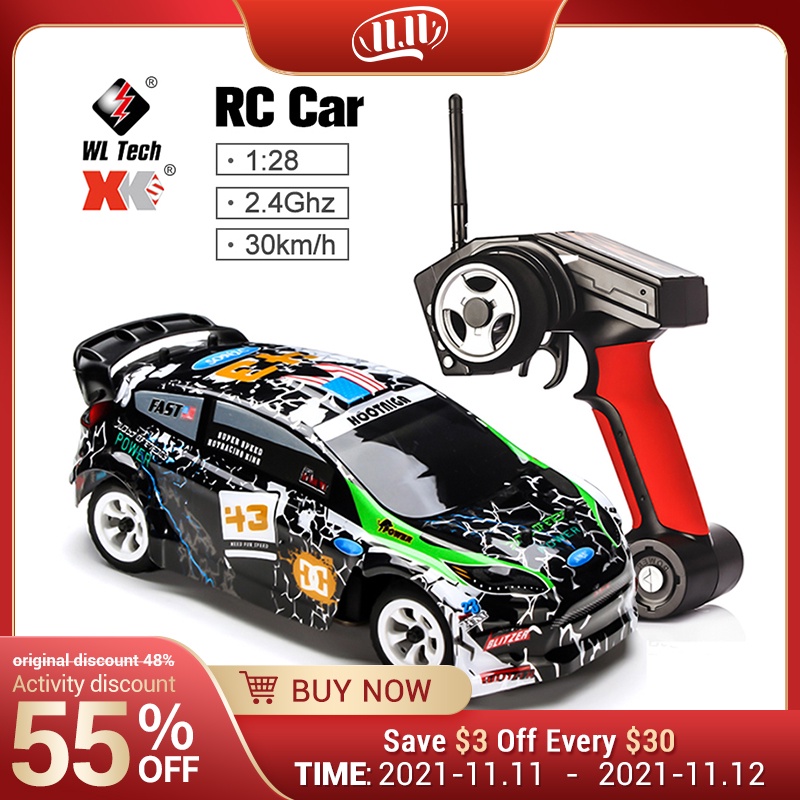 รถควบคุมระยะไกลWltoys K989 1/28 2.4G 4WD Car Brushed RC Remote Control ...