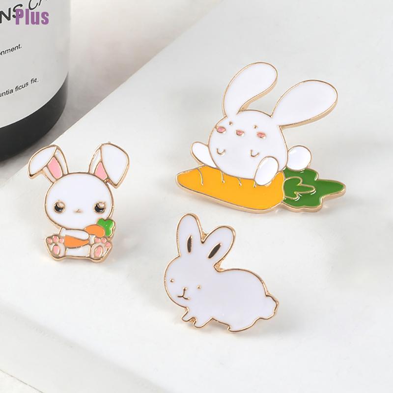Pls.Pins Cute Rabbit Chain Brooches Animals Badge Women Jackets Collar ...