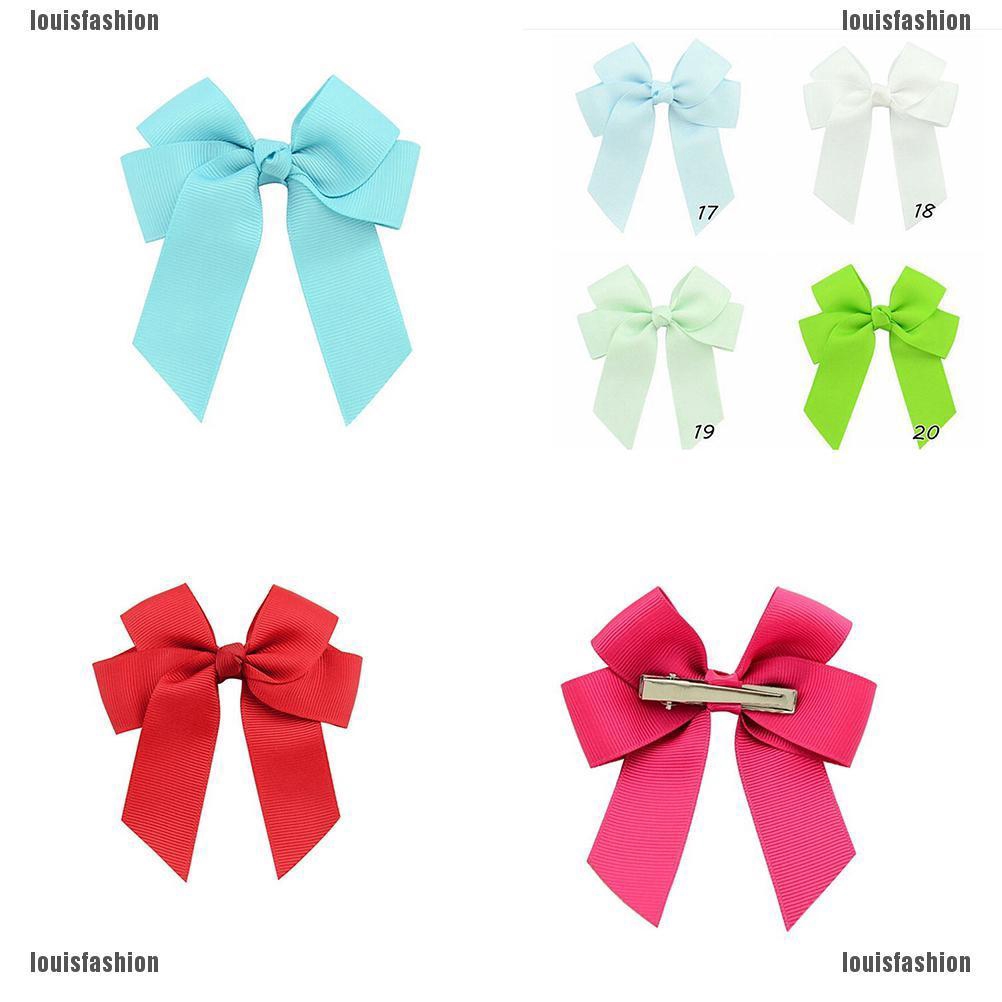 LFTH 20pcs Grosgrain Ribbons Cheer Hair Clip Baby Girls Boutique adore ...