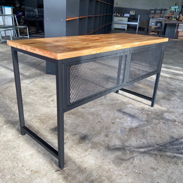 โต๊ะทำงาน loft style [กว้าง60ซม. ยาว100/120/150ซม. สูง75ซม.]????พร้อม ...
