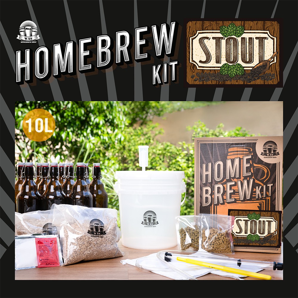 WAS HOMEBREW KIT Stout 10Liters วอส โฮมบรูวคิท 10ลิตร ชุดเริ่มต้น Stout ...