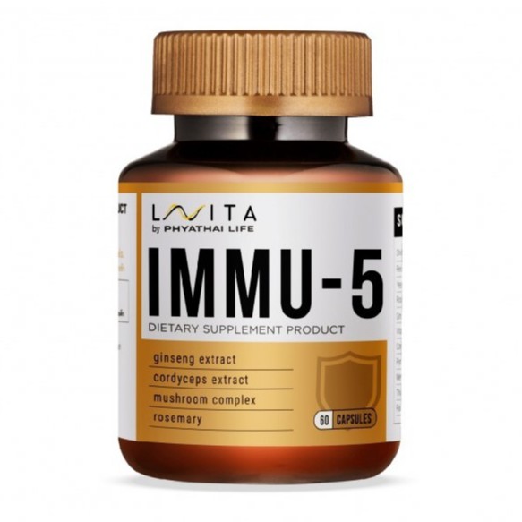 LAVITA IMMU-5 ลาวิต้า อิมมู 5 วิตามินเสริมภูมิคุ้มกัน บรรเทาอาการ ...