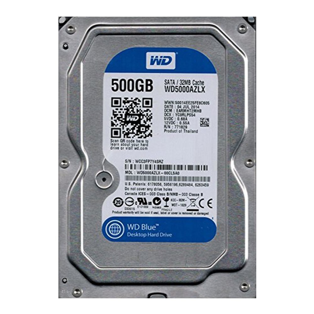 WD HD 500GB SATA-III 32MB (WD5000AZLX) BLUE 3-Y | Shopee Thailand