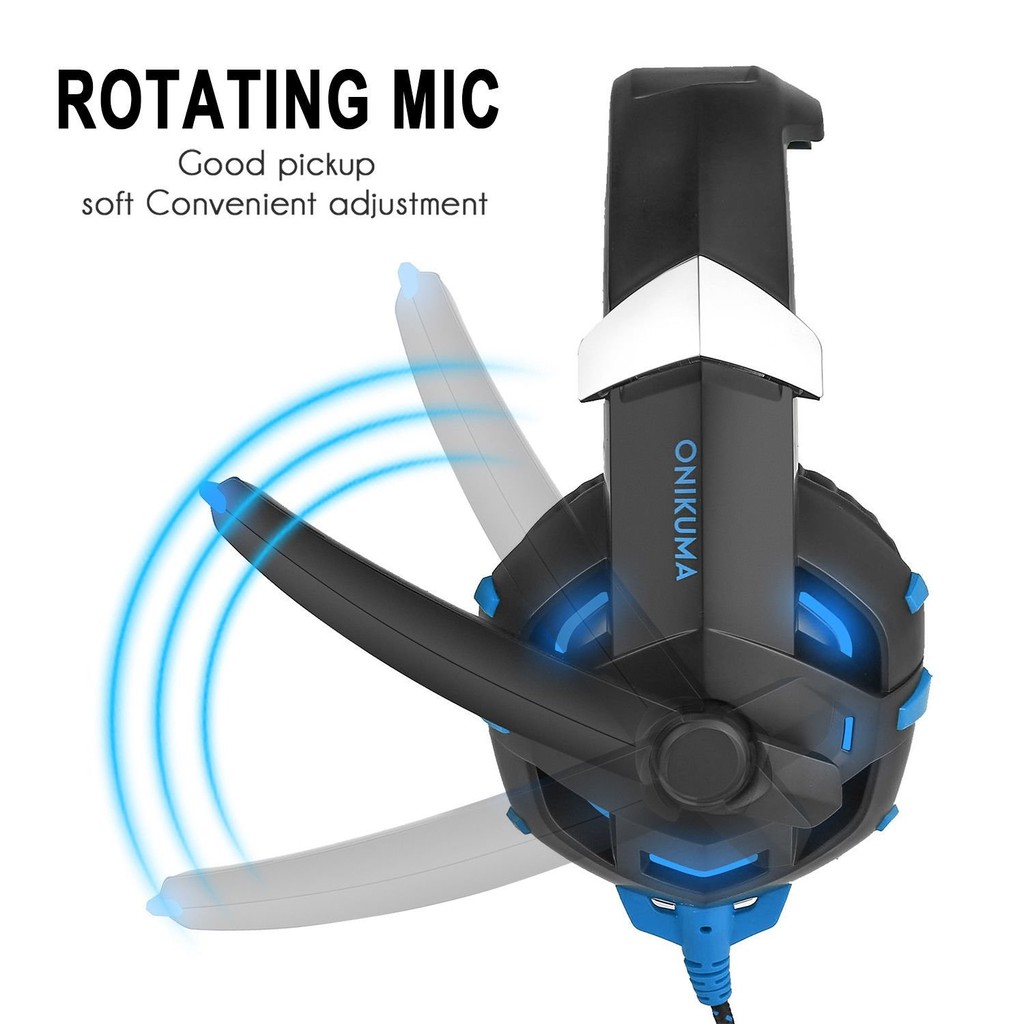 Onikuma K2 Gaming Headphone 7.1 Red with LED - amazoncomputer - ThaiPick