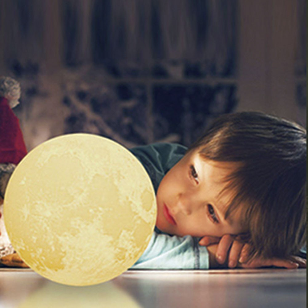 [xijing1.th-cod] 3D Moon Light Vinyl Round Moon Night Light DIY Painted ...