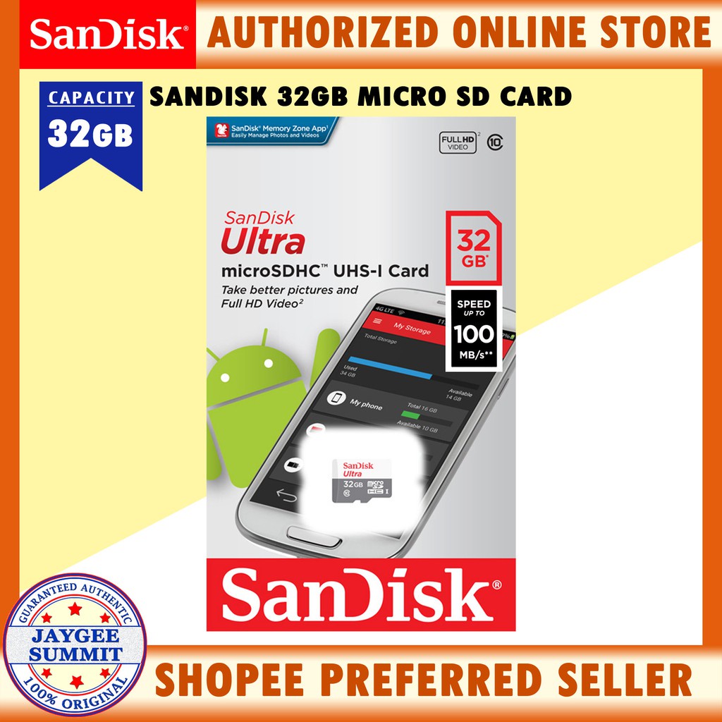 Ultra 32GB Micro SDHC UHS-1 C10 Memory Card SDSQUNR-32G - mrp1mj5kci ...