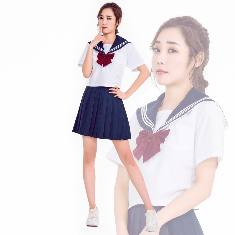 Adult navy sailor stage outfit blue split class uniform school uniform ...