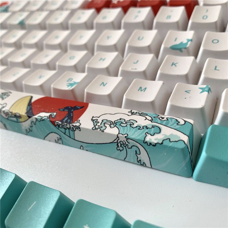 Sea Coral SpaceBar PBT Five Sides Dye-Subbed 6.25U OEM Profile Keyboard ...