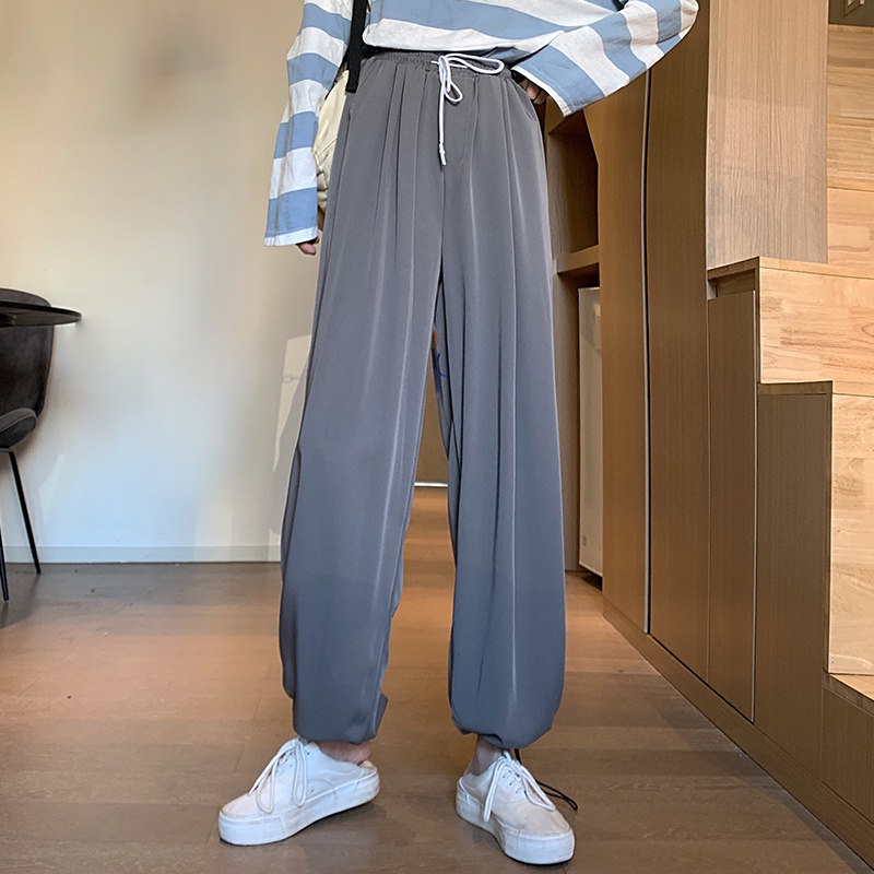 ES2020 ใหม่ กางเกงขายาวผู้ชายฤดูร้อนลำลองหลวมพลัสไซส์กางเกง ผ้าร่ม ใส่สบาย - es.shop28 - ThaiPick