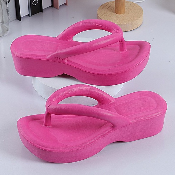 SHO รองเท้าเสริมส้น รองเท้าแตะ รองเท้าหูหนีบ วัสดุ EVA สีสวย พร้อมส่ง - bbboyy - ThaiPick