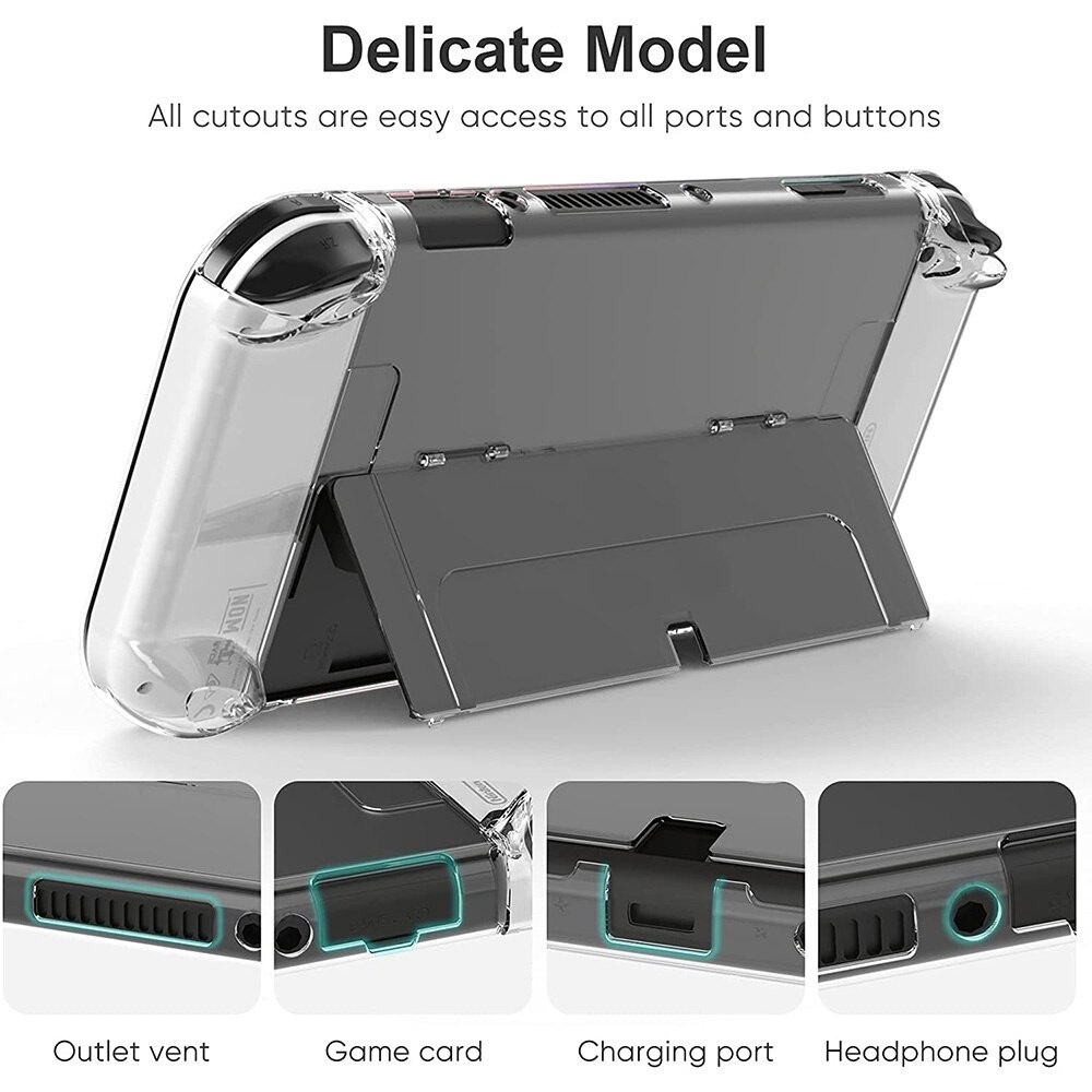 Accessories Kit for Nintendo Switch OLED Storage Carry Bag with 10 Game ...