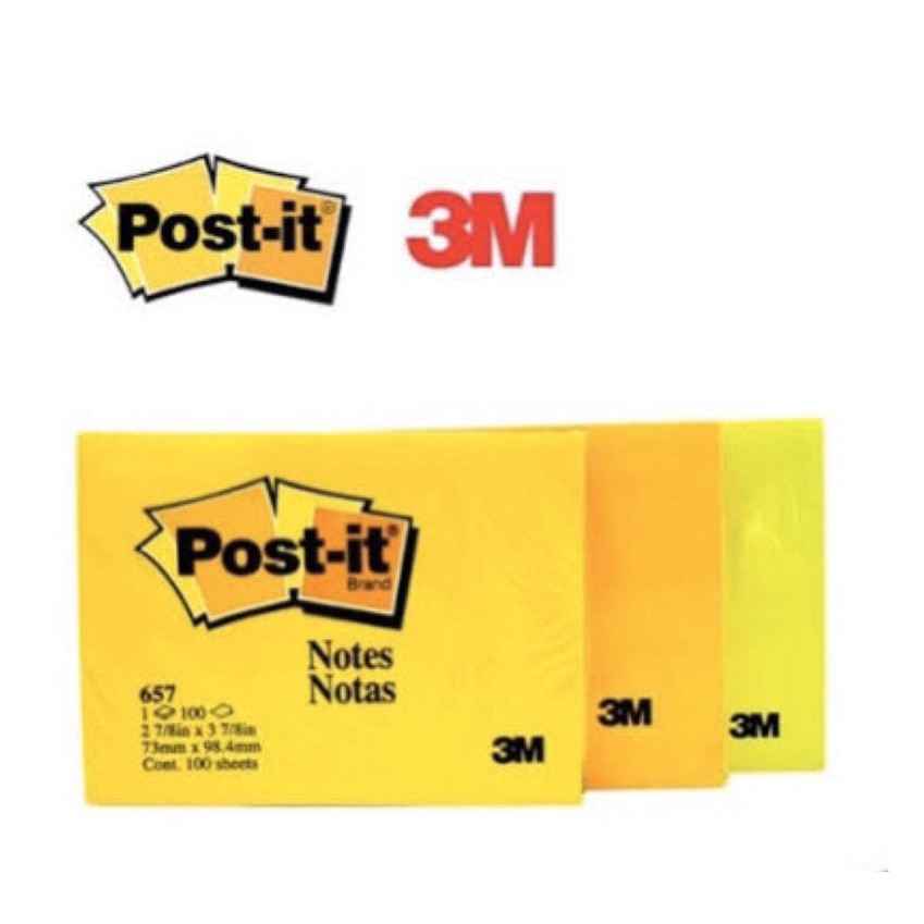 Post-it 657 โพสอิท 3M 3x4 นิ้ว 100แผ่น กระดาษโน้ต | Shopee Thailand
