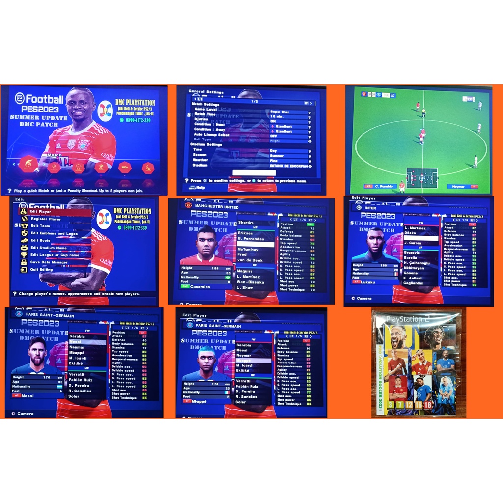 Pro evolution soccer 2023 และ Winning 2023 ปิดตราดนักเตะ แผ่นเกม PS2 ...