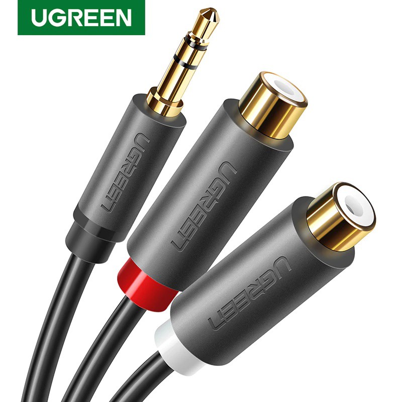 Ugreen 3.5mm Male to 2 RCA Female Stereo Cable Adapter 3.5 to RCA Audio ...