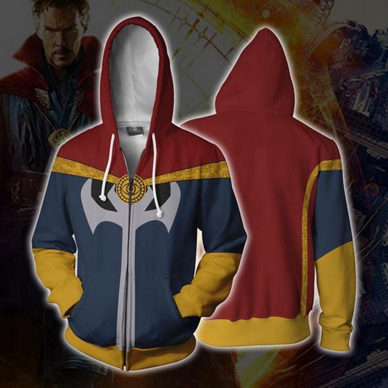 【พร้อมส่ง】3D Fashion Doctor Strange พิมพ์ Hoody แจ็คเก็ตลำลอง Hoodie ...
