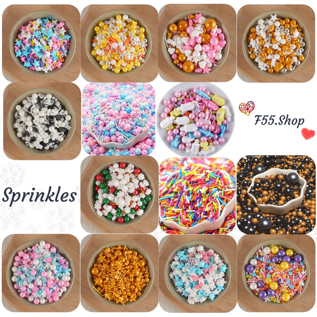 Sprinkles Topping แบบแท่งลูกปัด ฮาโลวีนมาแล้วจ้า 50g100g ...