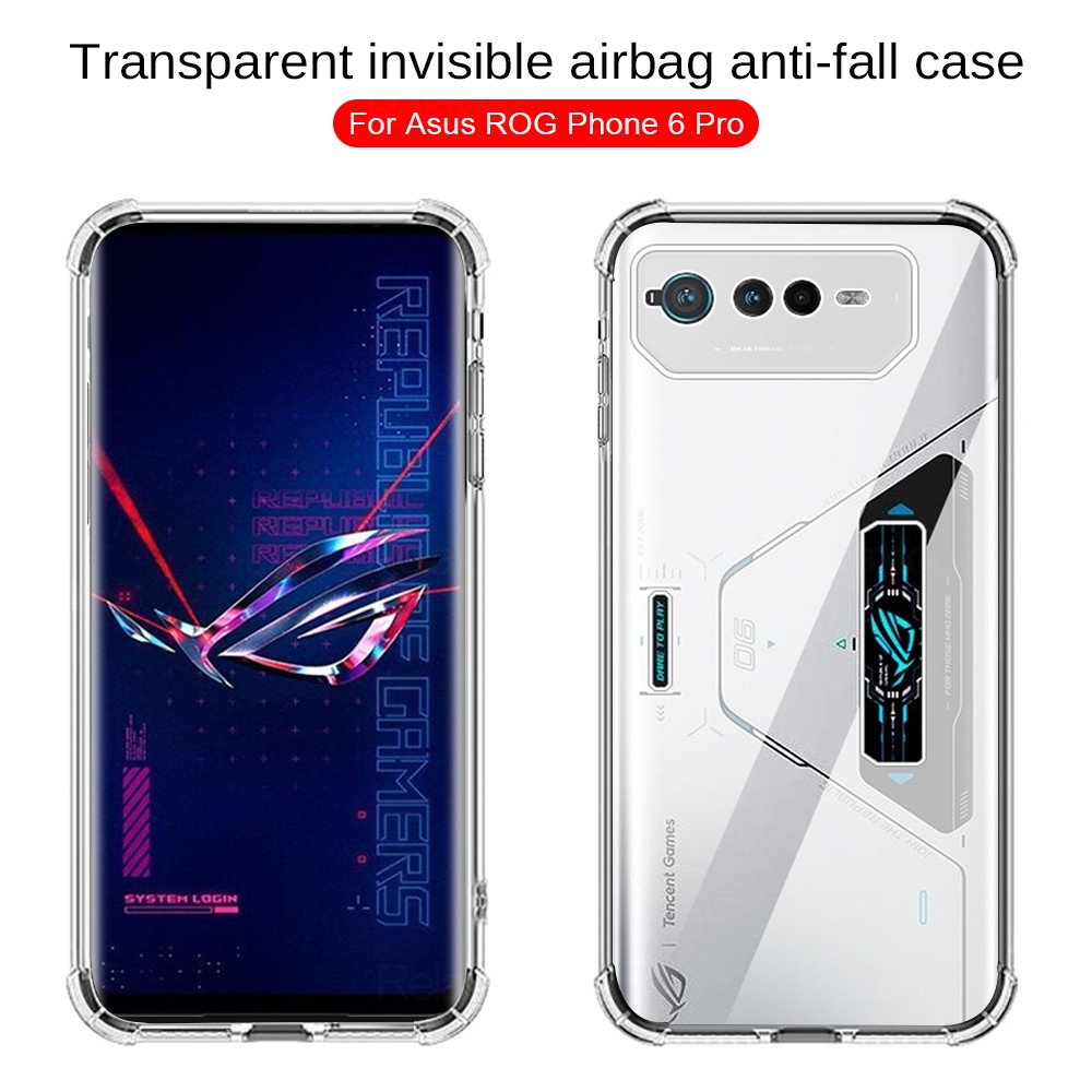 2in1 Tempered Glass Clear Back Cover For Asus ROG Phone 6 Pro Case ...