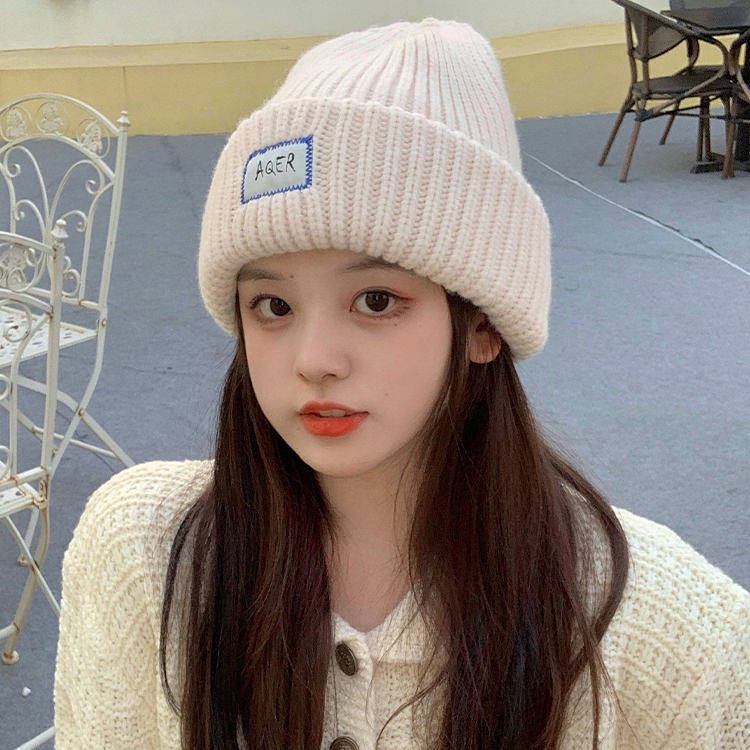 Japanese Style Autumn and Winter Thickening Soft Patch Woolen Cap ...
