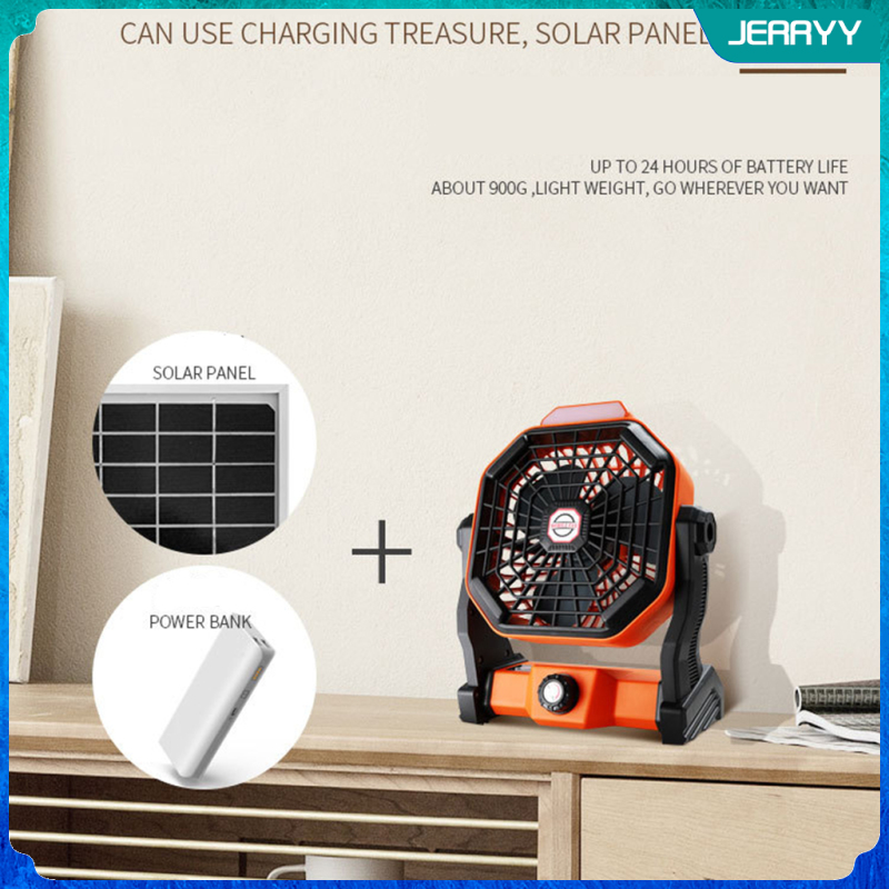 Portable Mini USB Solar Panel Fan with LED Light Adjustable Speed 3 ...