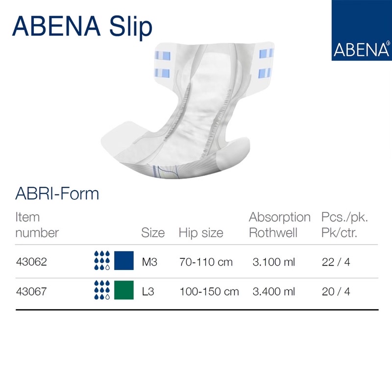 (ยกลัง) Abena size L3 ผ้าอ้อมผู้ใหญ่อย่างหนา แบบเทปกาว ซึมซับดีมาก 3400 ...