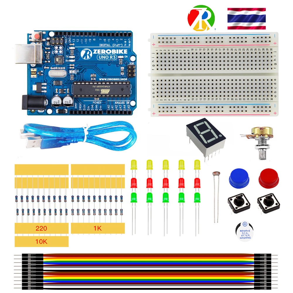 ขายดี พร้อมส่ง ในไทย Arduino Uno R3 Starter Kit ชุดเรียนรู้บอร์ด Arduino Uno R3 สำหรับนักศึกษา
