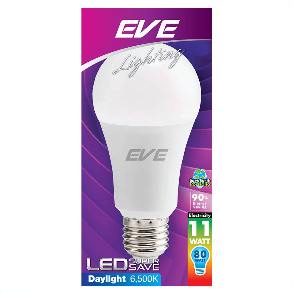 หลอด LED EVE A60 SUPER SAVE 11 วัตต์ DAYLIGHT E27 - w9khwnrumew0h7u4pcz_3mlfj3e1 - ThaiPick