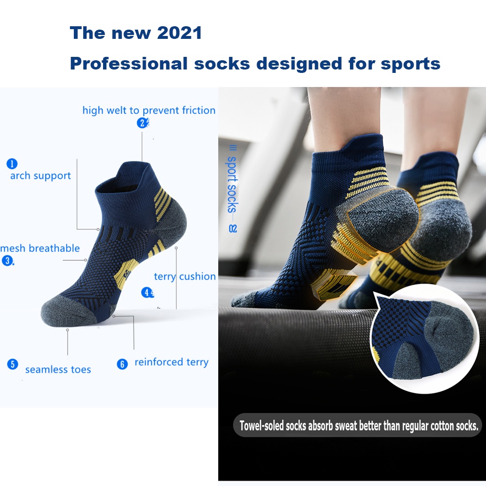 5Pairs New Spring Men39s Socks AnkleThick Knit Sports Sock Outdoor ...